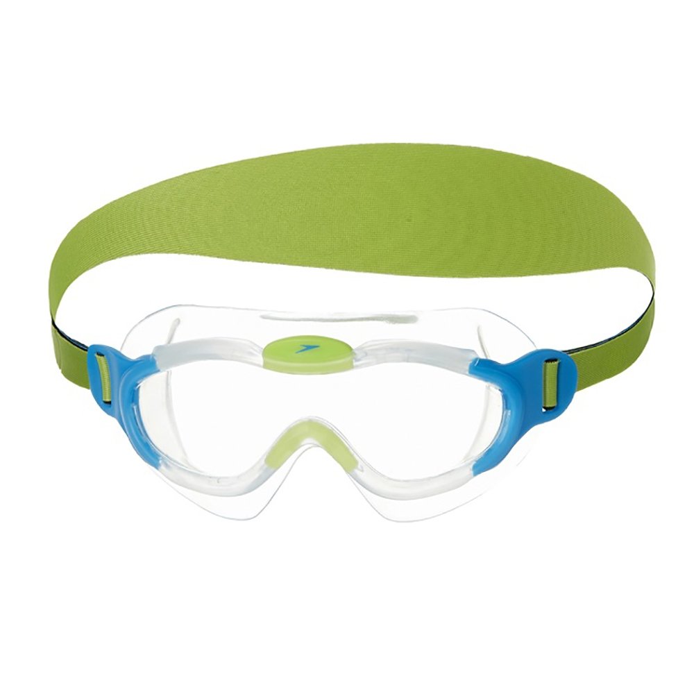 Speedo Blue Children's Sea Squad Mask Swim Goggles, Blue/Green, 2-6 years