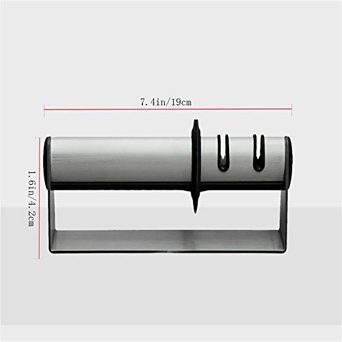 TYI Double-Edged Sharpener for Straight and Serrated Knives, Two-Stage Diamond-Coated Wheel Systems, Sharp, Blunt, Fast, Safe and Easy to use