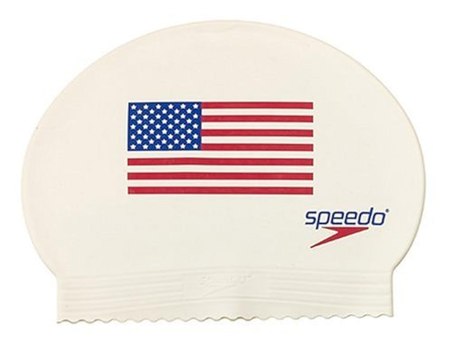 Speedo Latex 'Flag' Swim Cap, USA White