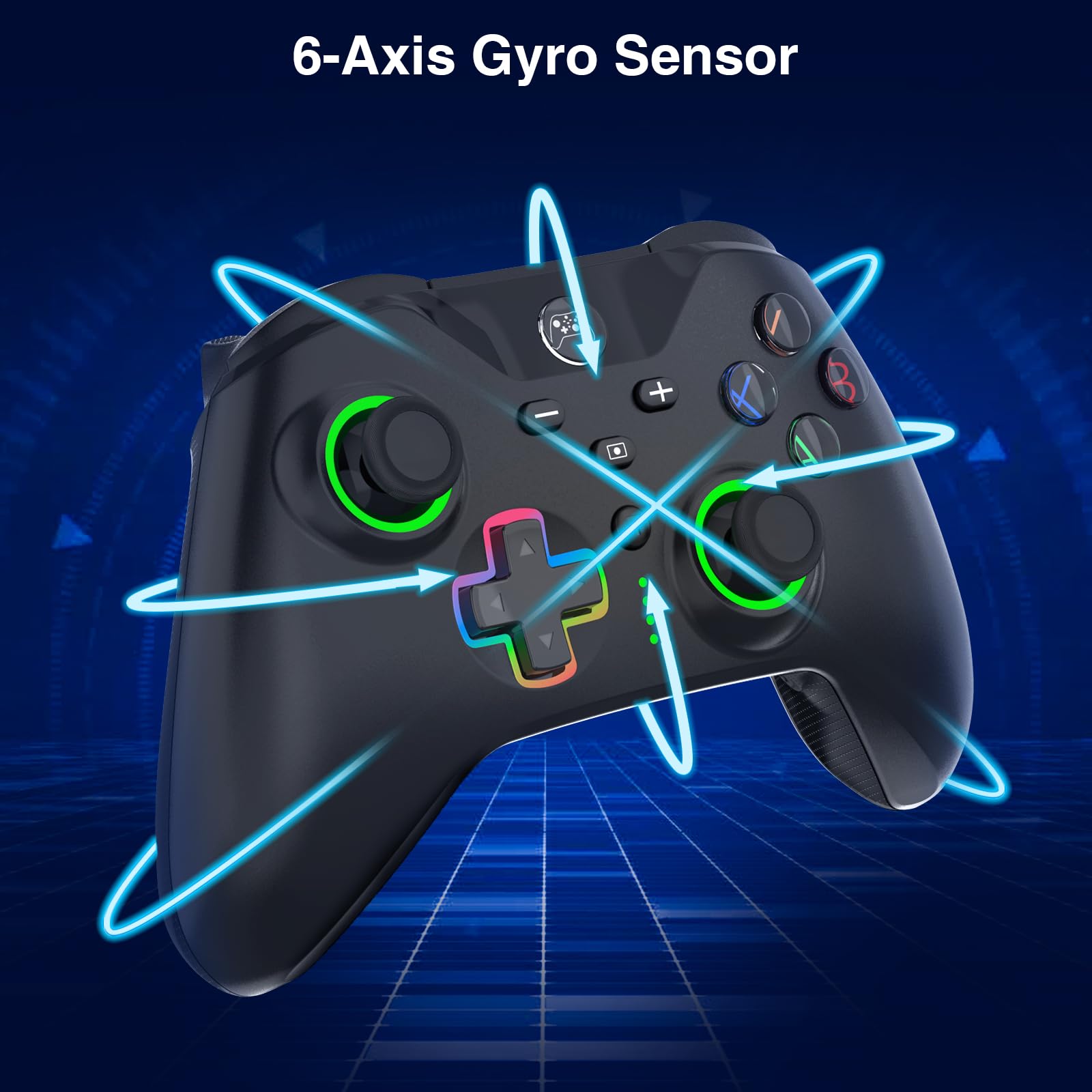 THELIFELICIOUS Wireless Controller for Xbox Series S/X, Xbox One/One S, PC, Rechargeable Gaming Controller with 2.4GHz Connection, USB Charging, LED Light