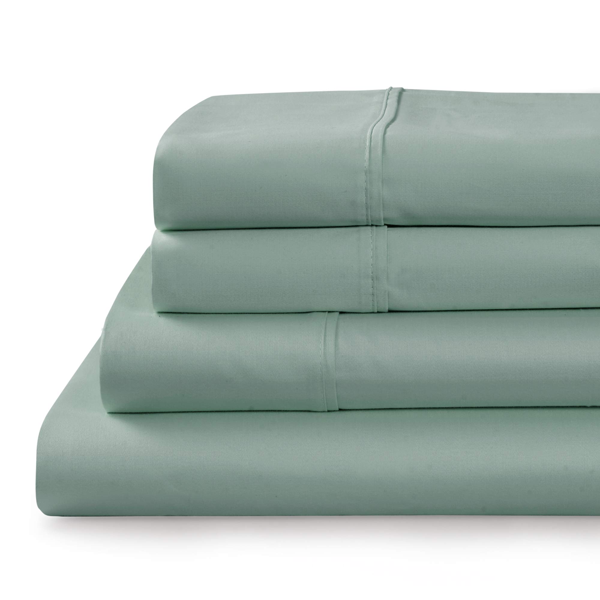 TRANQUIL NIGHTS - 600 Thread Count 100% Cotton Bed Sheet Set, 4-Piece Taupe Queen Size Sheets, Soft & Silky Sateen Weave Luxury Bedding, Deep Pocket Sheets to Fit Upto 17" Mattress