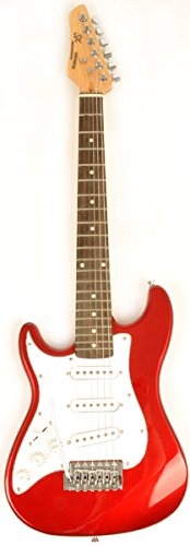 SX Left Handed 1/2 Size (34 inch) Electric Guitar Package Red with Amp, and Carry Bag SX RST 1/2 CAR LH