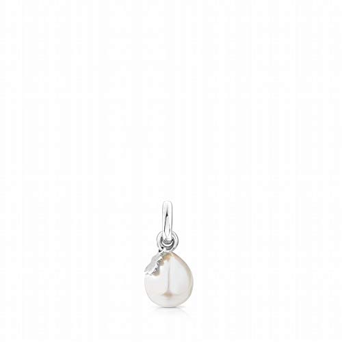 TOUS Sterling Silver Pendant for Women with Pearl, Size: 0.9-0.95 cm, Tiny Collection