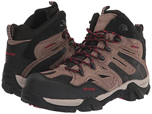 Wolverine Men's Wilderness Waterproof Composite Toe Mid Hiker Hiking Boot, Gravel, 8