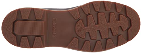 Timberland Men's 6 Inch Basic Waterproof Boots with Padded Collar, Dark Grey Nubuck, 9