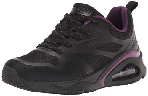 Skechers Women's TRES UNO-Modern AFF-AIR Sneaker, 10 Black