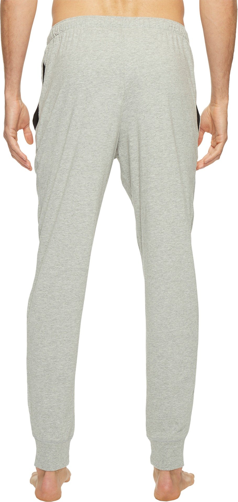 POLO RALPH LAUREN Men's Relaxed Fit Jersey Jogger Pants (Andover Heather/Rugby Royal Polo Player, Small)