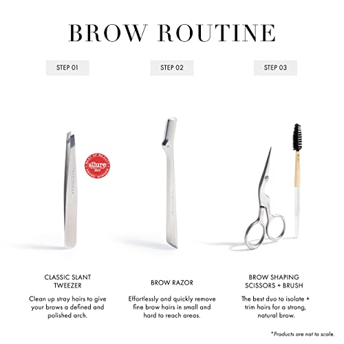 Tweezerman Eyebrow Razor with 3 Replacement Blades and Safety Cap