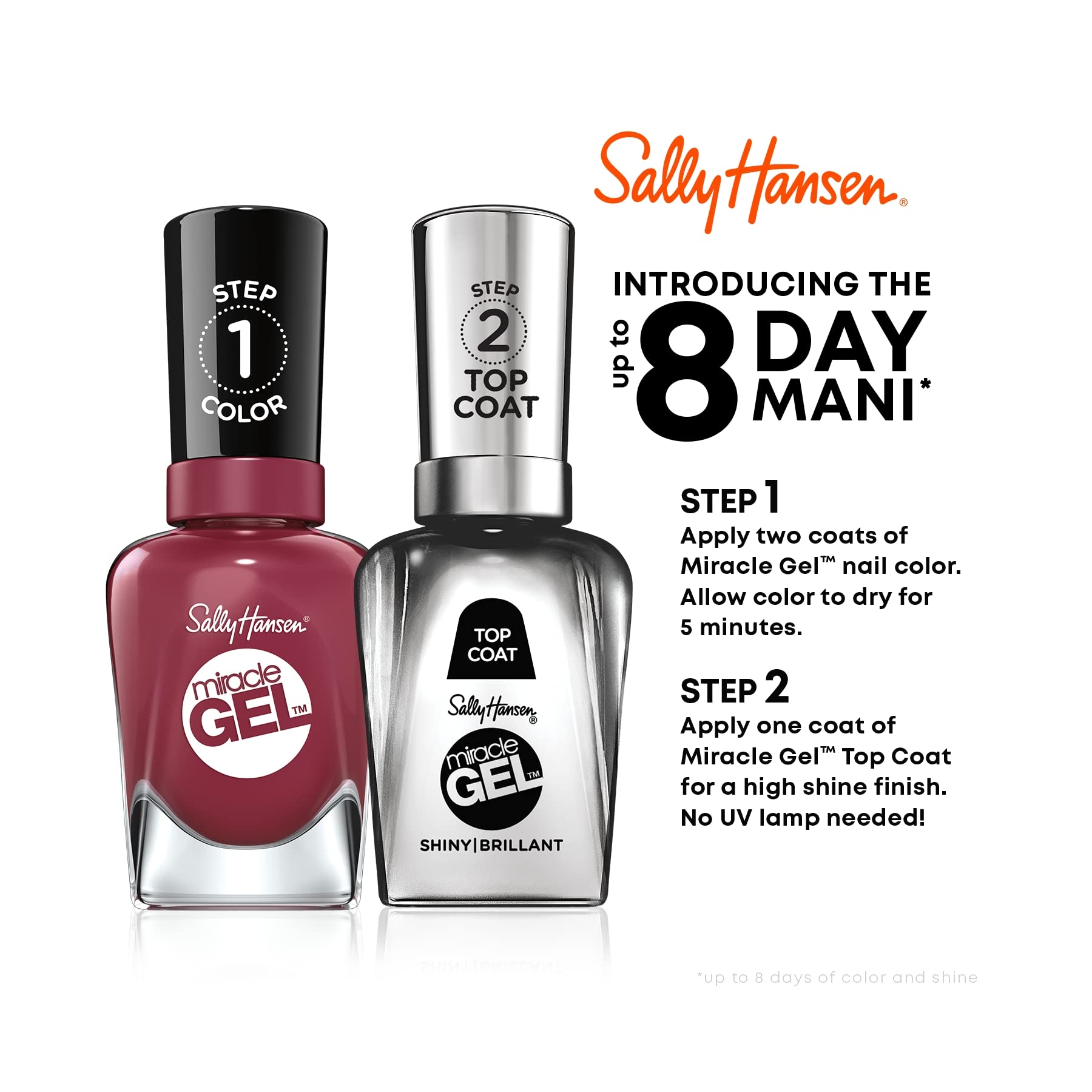 Sally Hansen Miracle Gel Nail Polish, Shade Prince Char-mint 754 (Packaging May Vary)