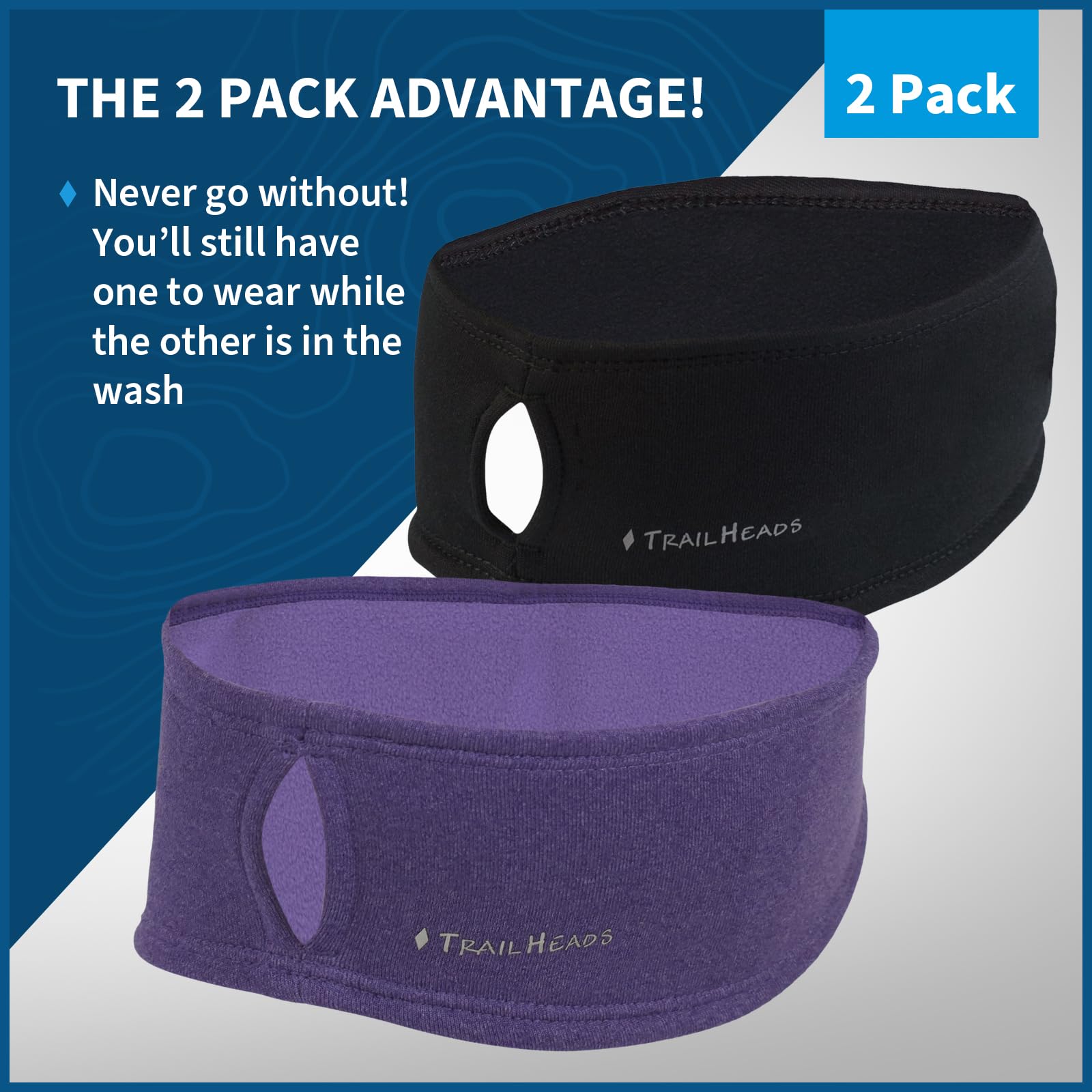 TrailHeads Women’s Ponytail Headband | Moisture Wicking Ear Band | The Power Running Headband - hi-vis