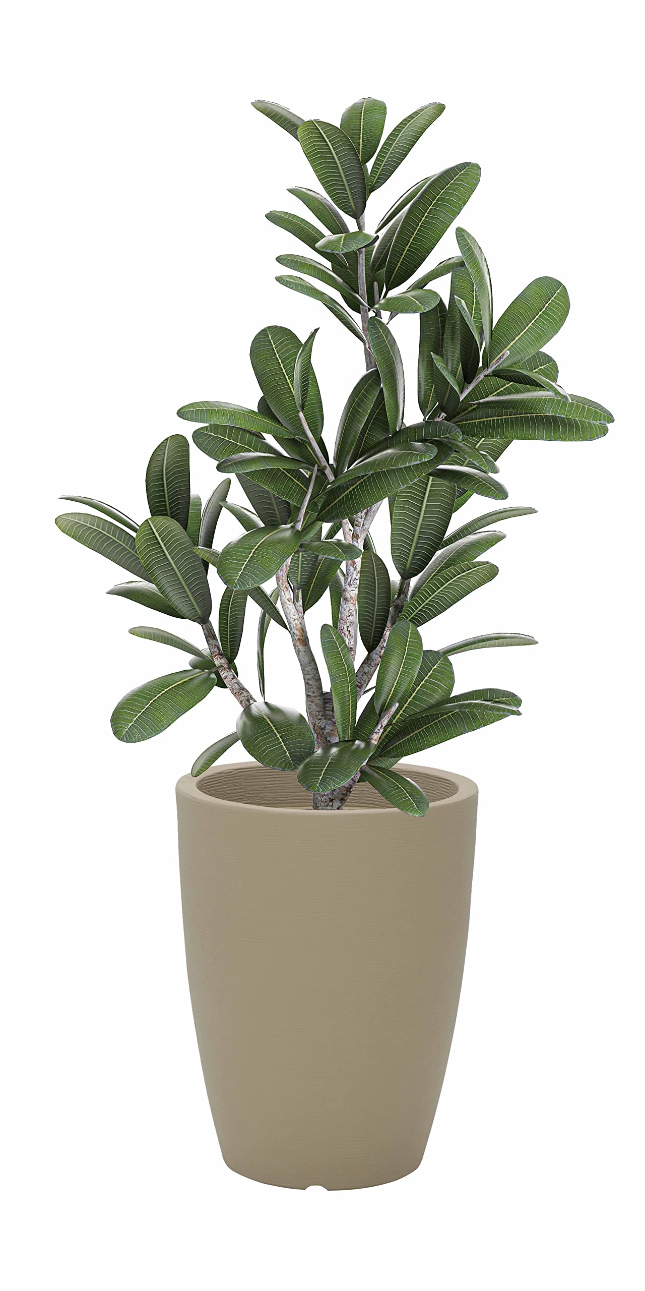 Tramontina Thai Plastic Planter, Beige, Diameter 50 x Height 67 cm, Weatherproof, Volume 84 litres