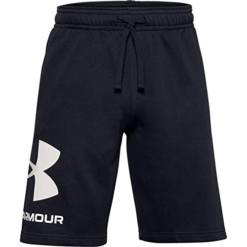 Under Armour Mens Rival Fleece Big Logo Shorts , Black (001)/Onyx White , 3X-Large