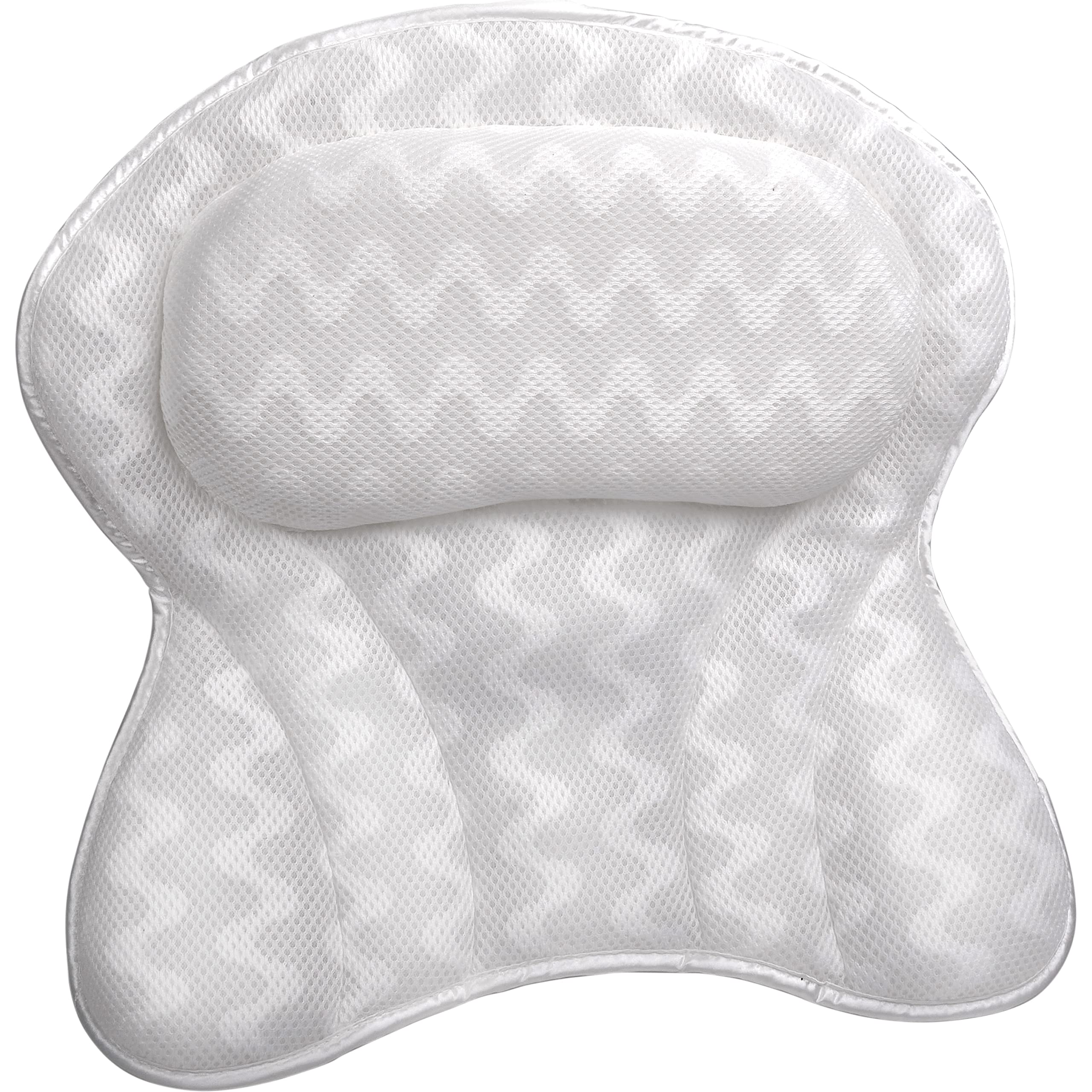 Sierra Concepts Bath Pillow for Bathtub, Spa, Headrest, Back, Neck, Shoulder, Tub - Soft Bathing Pillows with Strong Grip Suction Cups, Heavenly