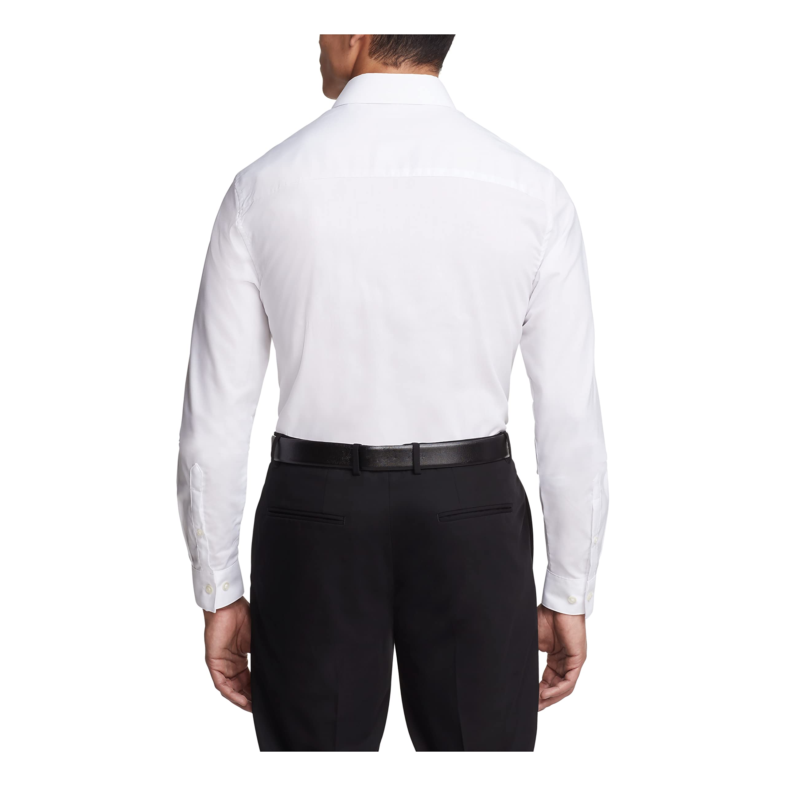 UNLISTED Men's Dress Shirt Slim Fit Solid, White, 15"-15.5" Neck 34"-35" Sleeve
