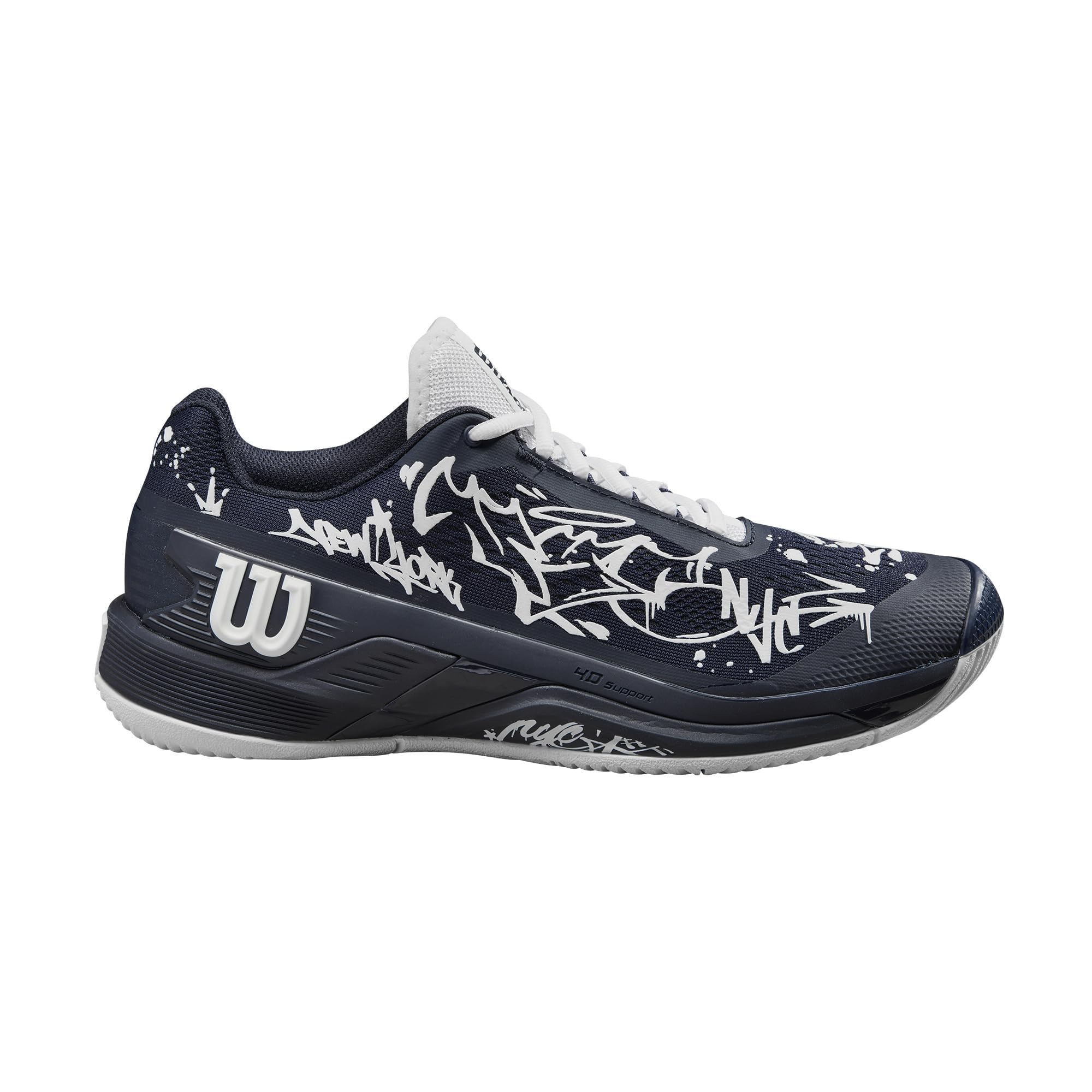 WILSON Rush Pro 4.0 Hope NYC Edition Tennis Shoe Navy/White 8.5 B (M)