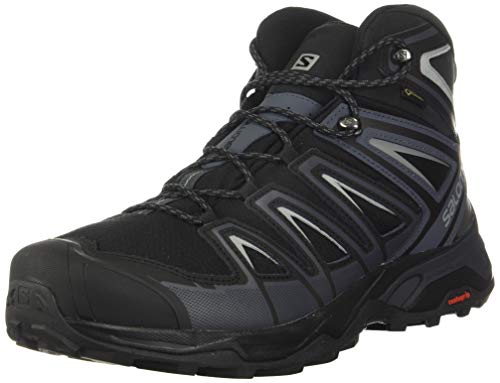 Salomon X Ultra 3 MID Gore-TEX Hiking Boots for Men, Black/India Ink/Monument, 8.5