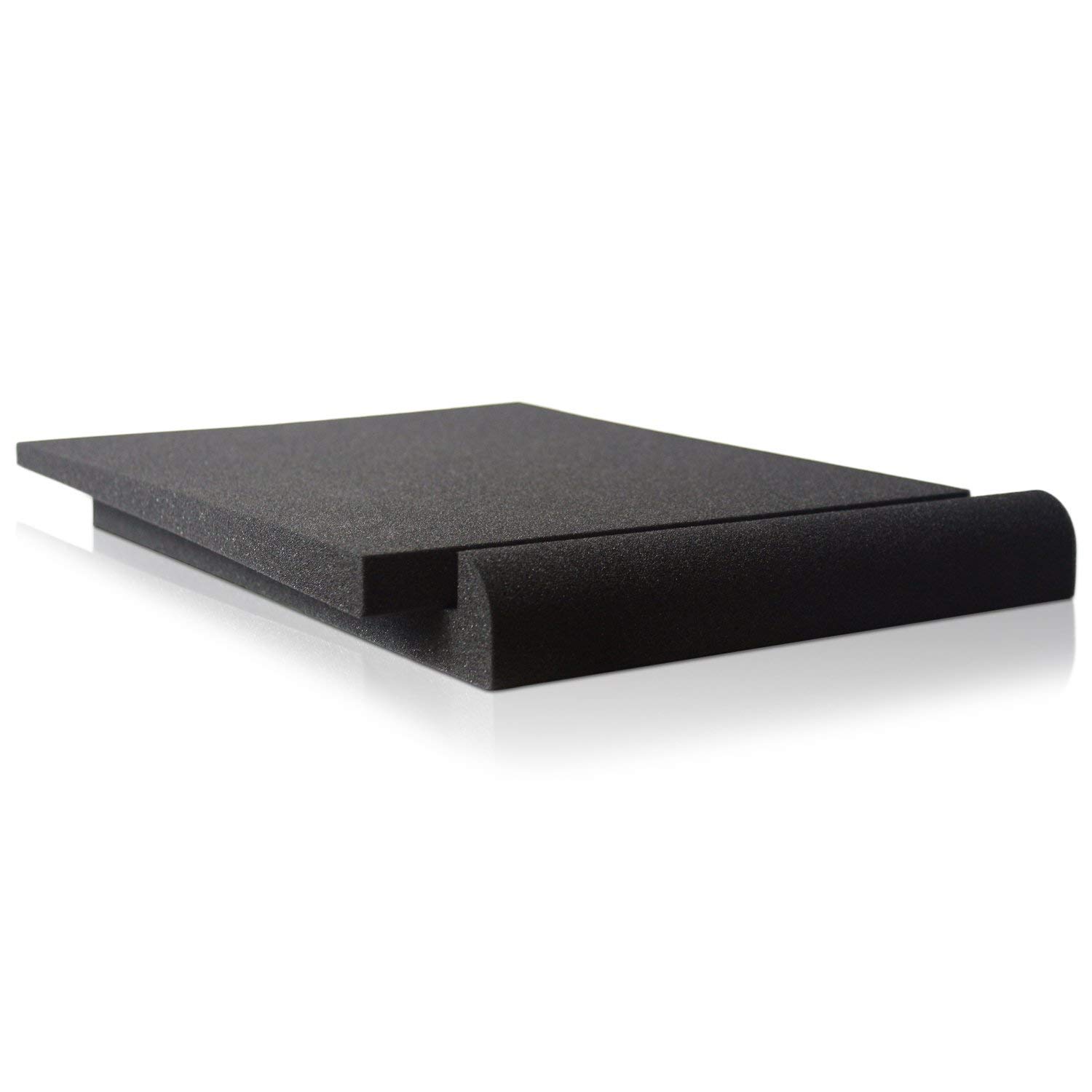 Studio Monitor Isolation Pads - Suitable for 6.5"- 8" inch Speakers - Large Speaker Isolation Pads Fit Most Desktops - High-Density Acoustic isolation Foam - Angled Speaker Foam Stand - 2 Speaker Pads
