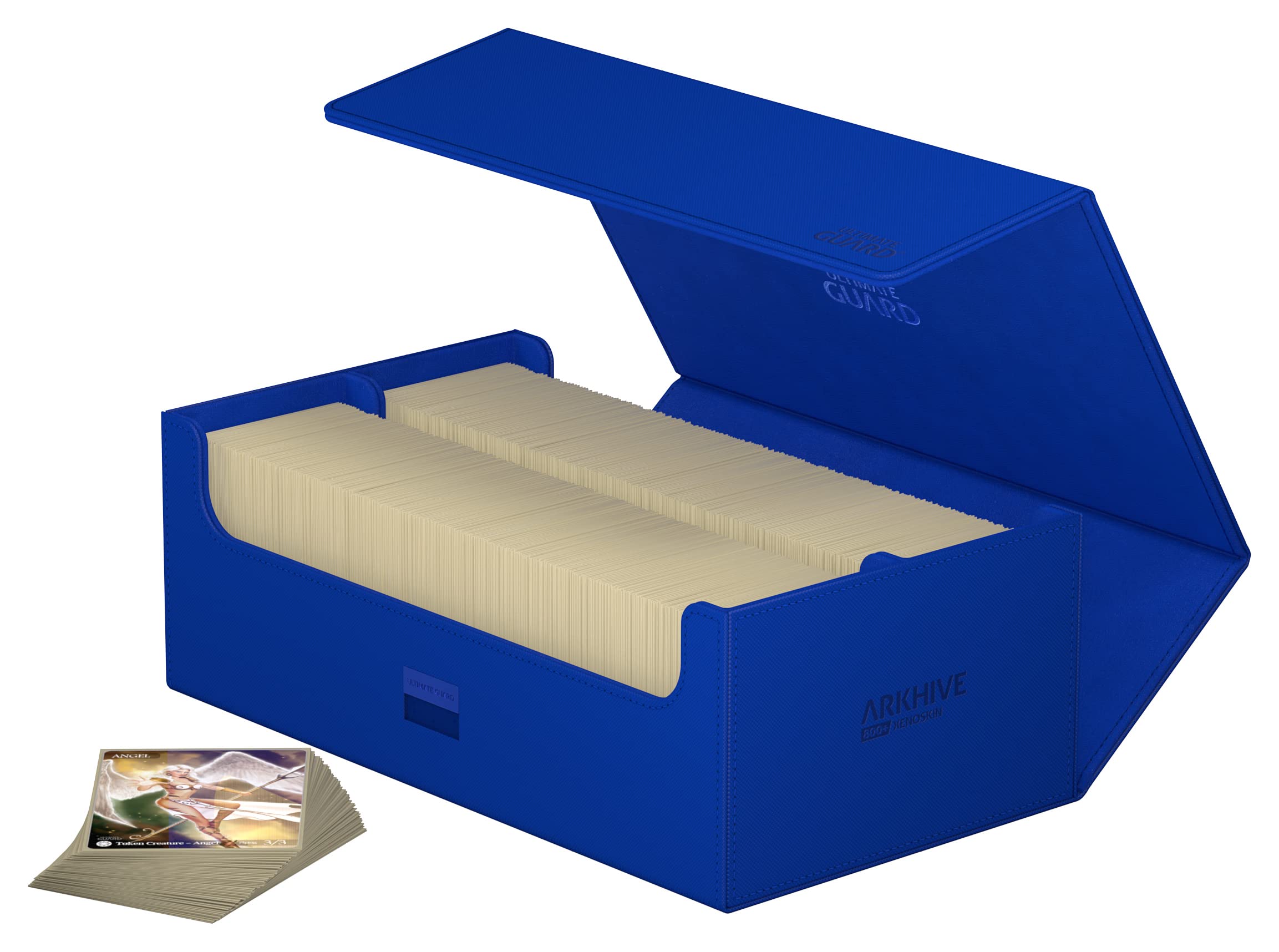 Ultimate Guard Arkhive 800+, Deck Case for 800 Double-Sleeved TCG Cards, Blue, Compatible with Boulders, Magnetic Closure & Microfiber Inner Lining