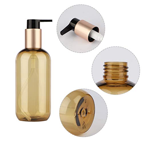Yeeco Shampoo Bottles Refillable, Shampoo Dispenser Bottles 8.5oz/250ml, Pump Bottles 2 Packs, Shampoo and Conditioner Bottles for Bathroom, Bedroom and Kitchen