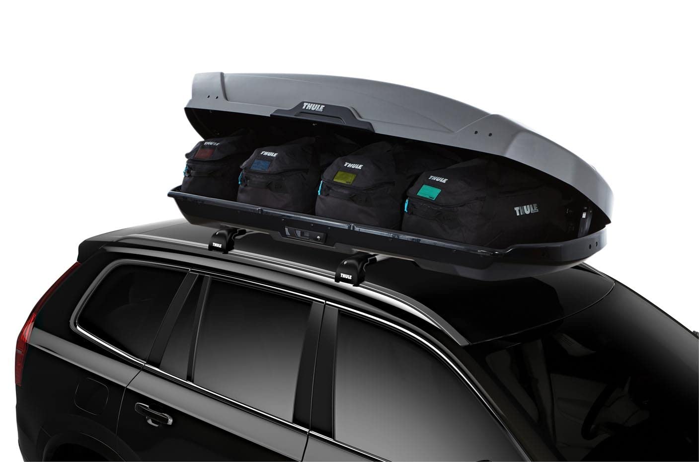 Thule GoPack Duffel Bags - Set of 4 - Cargo Organization - Wide Mouth Opening - Durable Materials - Quick Access - Collapse for easy storage