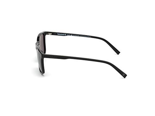 Timberland Men's TB9195 Polarized Square Sunglasses, Black, 58mm, 17mm, 145mm
