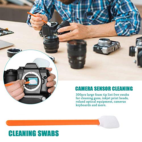 Wellgler's 5.11" Foam Cleaning swabs, for Electronics, Cameras, Optical Lenses or Inkjet Printers, Print Heads Cleaning(50pcs)