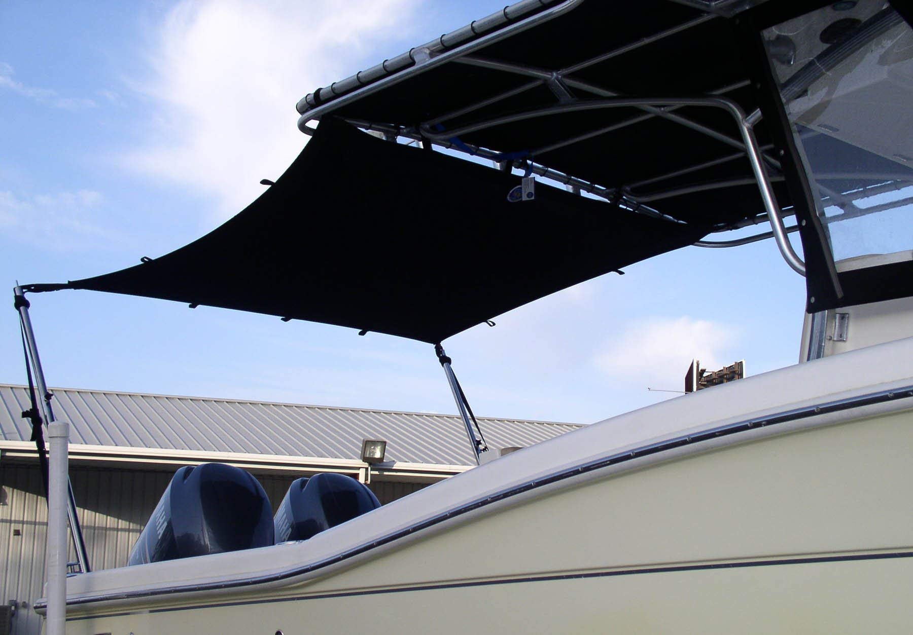 T-Top Boat Shade Kit, Black (4'L x 60"W) β Outer UV reflective coating for a 98% effective UV block β Secure fit-speed tested up to 30 knots β Resilient, elastic, breathable fabric β 2020108695