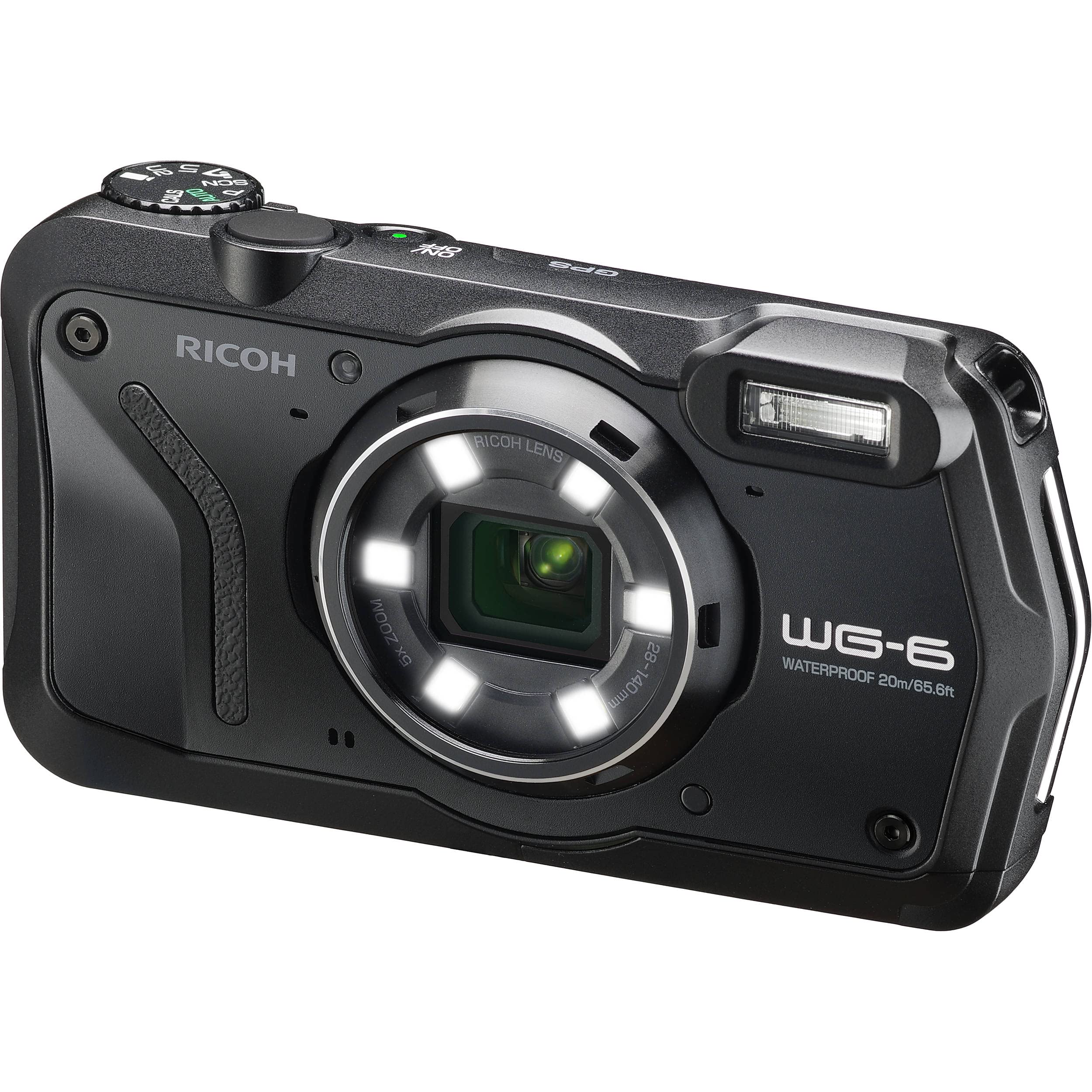 Ultimaxx Essential Bundle + Ricoh WG-6 Digital Camera (Black) + SanDisk 64GB Extreme Pro SDXC, Floating Wrist Strap, 6.5β Tabletop Tripod, High Speed Memory Card Reader & More (19pc Bundle)