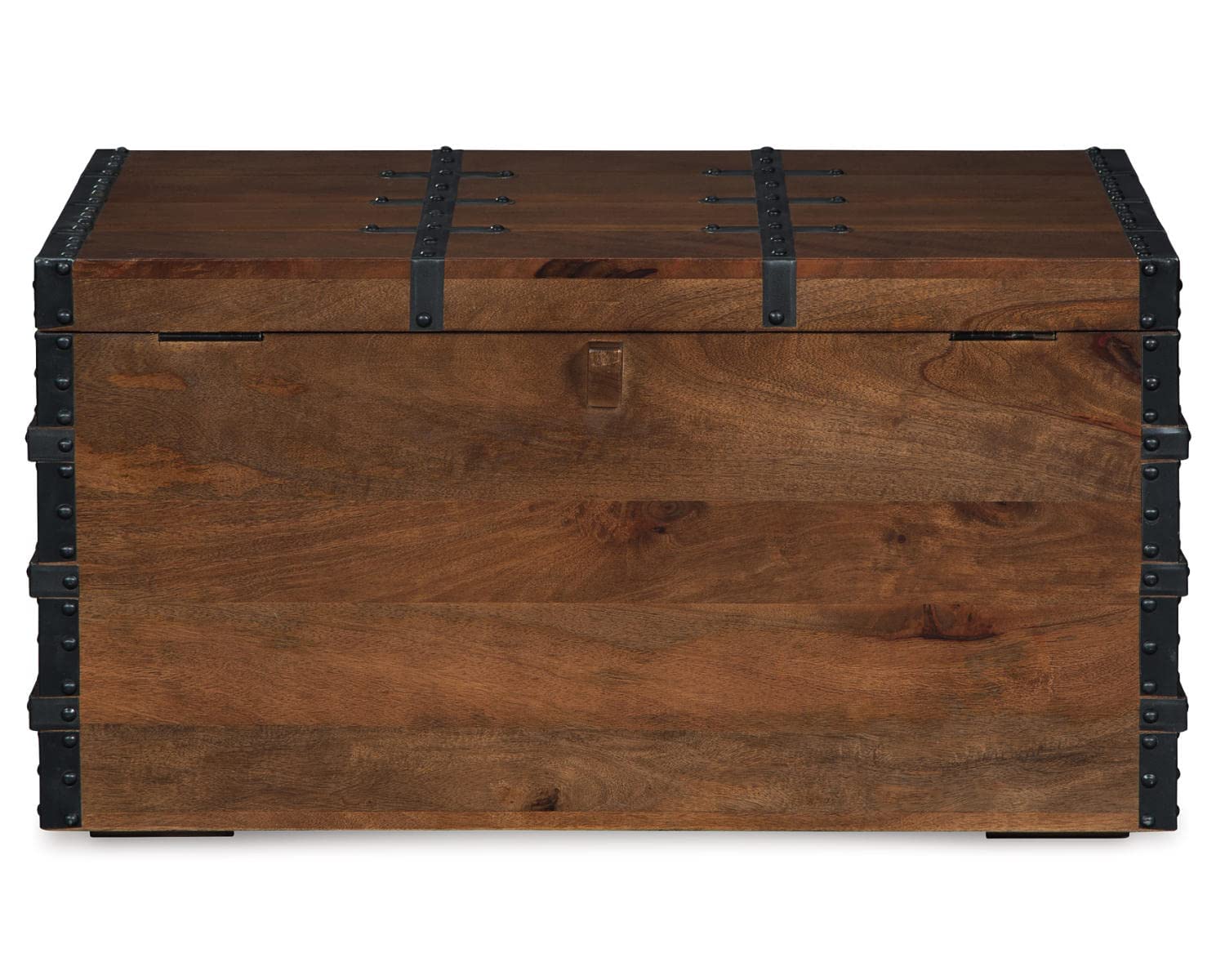 Signature Design by Ashley Amsel Industrial Storage Trunk or Coffee Table, Dark Gray
