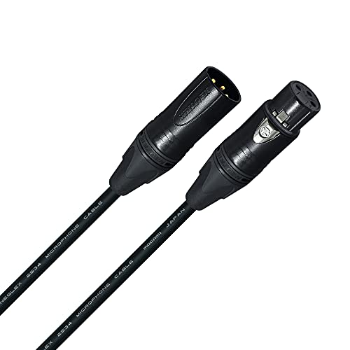 WORLDS BEST CABLES 10 Foot β Quad Balanced Microphone Cable Custom Made Using Mogami 2534 Wire and Neutrik NC3MXX-B Male & NC3FXX-B Female XLR Plugs