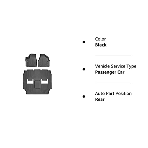 WeatherTech Custom Fit FloorLiners for Chrysler Pacifica, Voyager - Full Set (44945-1-2), Black