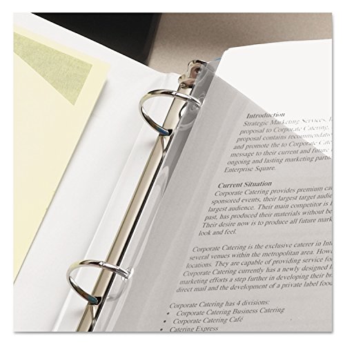 Smead Organized Up Poly Translucent Slash File Jacket, Three-Hole Punched, Letter Size, Clear, 5 per Pack (89506)