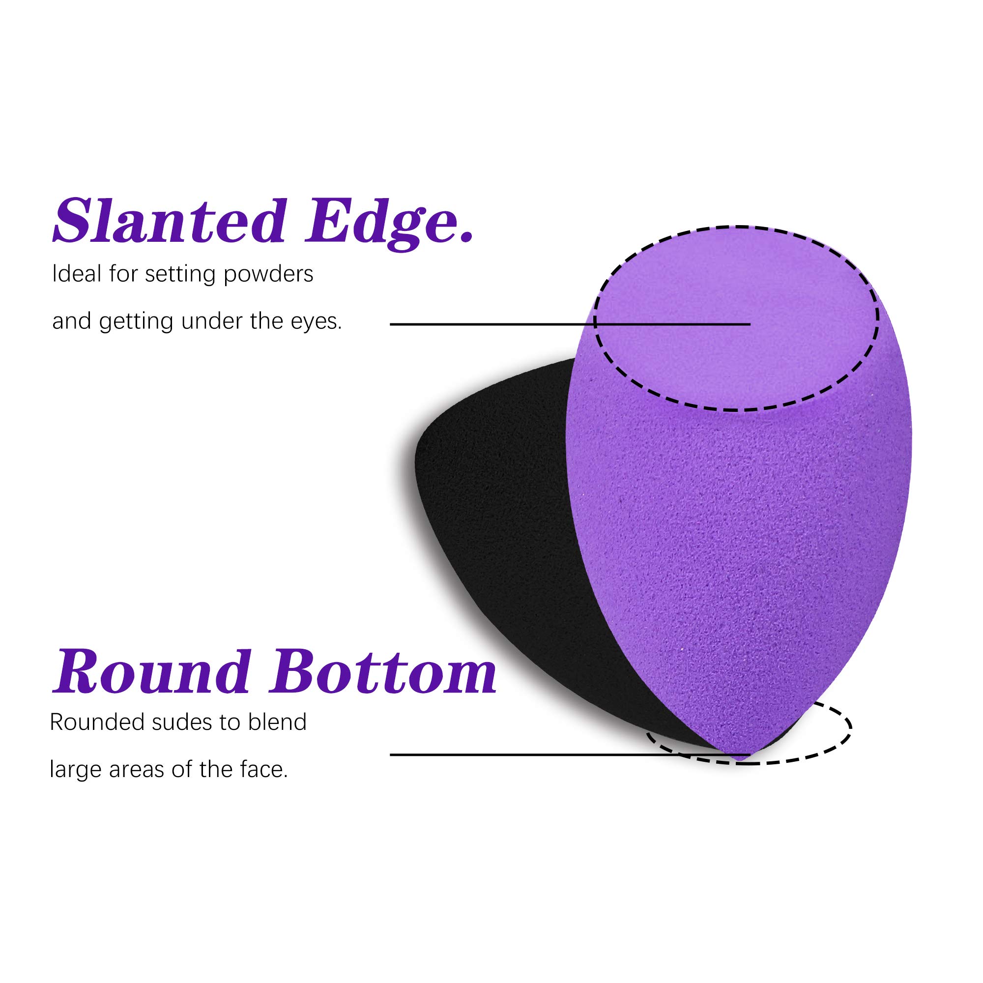 YEOTWIN Makeup Sponge Set Latext-free Beauty Sponge Makeup Blender Foundation Sponge Applicator Sponges (5cps)