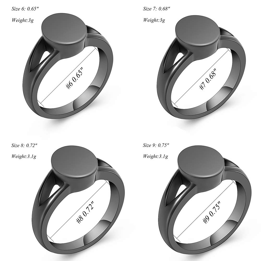 XSMZB Cremation Ring for Ashes Heart Memorial Keepsake Ring for Ashes Holder Ash for Pet/Human Urn Ring for Women (Rose Gold - Customize, 7)
