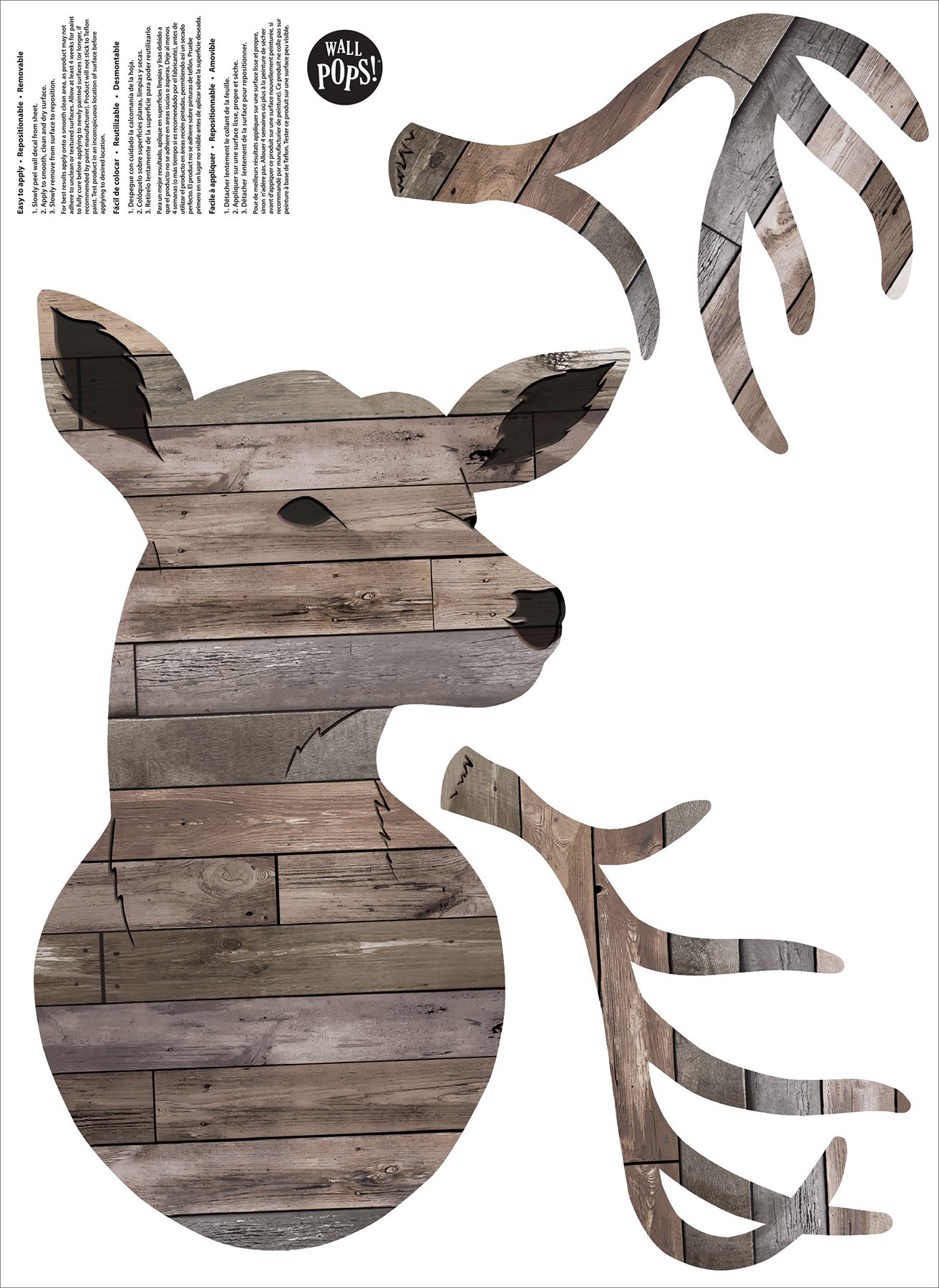 WallPops DWPK2846 Oh Deer Art Kit Wall Decal, Brown