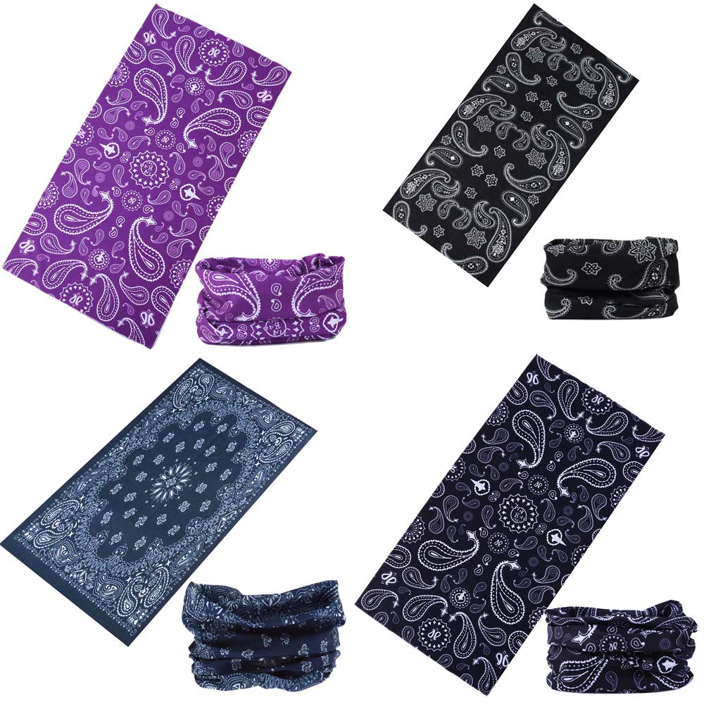 WONBURY Neck Gaiter Balaclava Headwear Headwrap for Women Men Cycling Fishing Climbing, Paisley