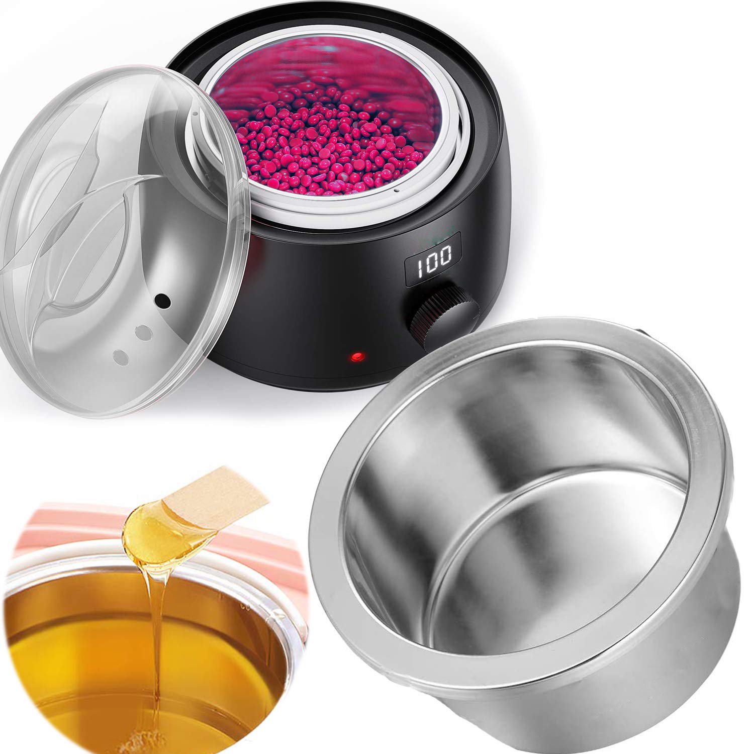 Wax Warmer Inner Pot for Waxing Bowl,Wax Machine Replacement melting Pot for 500 cc 14 oz Hair Remover Machine,Ear Wax Removal Wax Beads Candle Wax