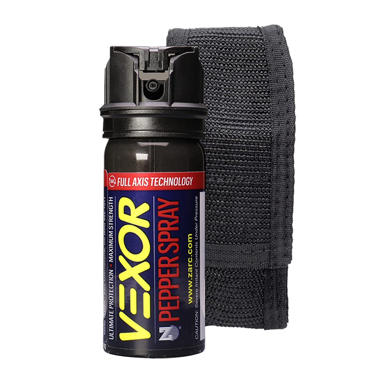 Vexor Pepper Spray w/Holster for self defense - 3 Pack, Maximum Police Strength, 20-foot range, Full Axis (360°) capability, Flip Top safety for Quick and Accurate Aim, Protection for Women and Men