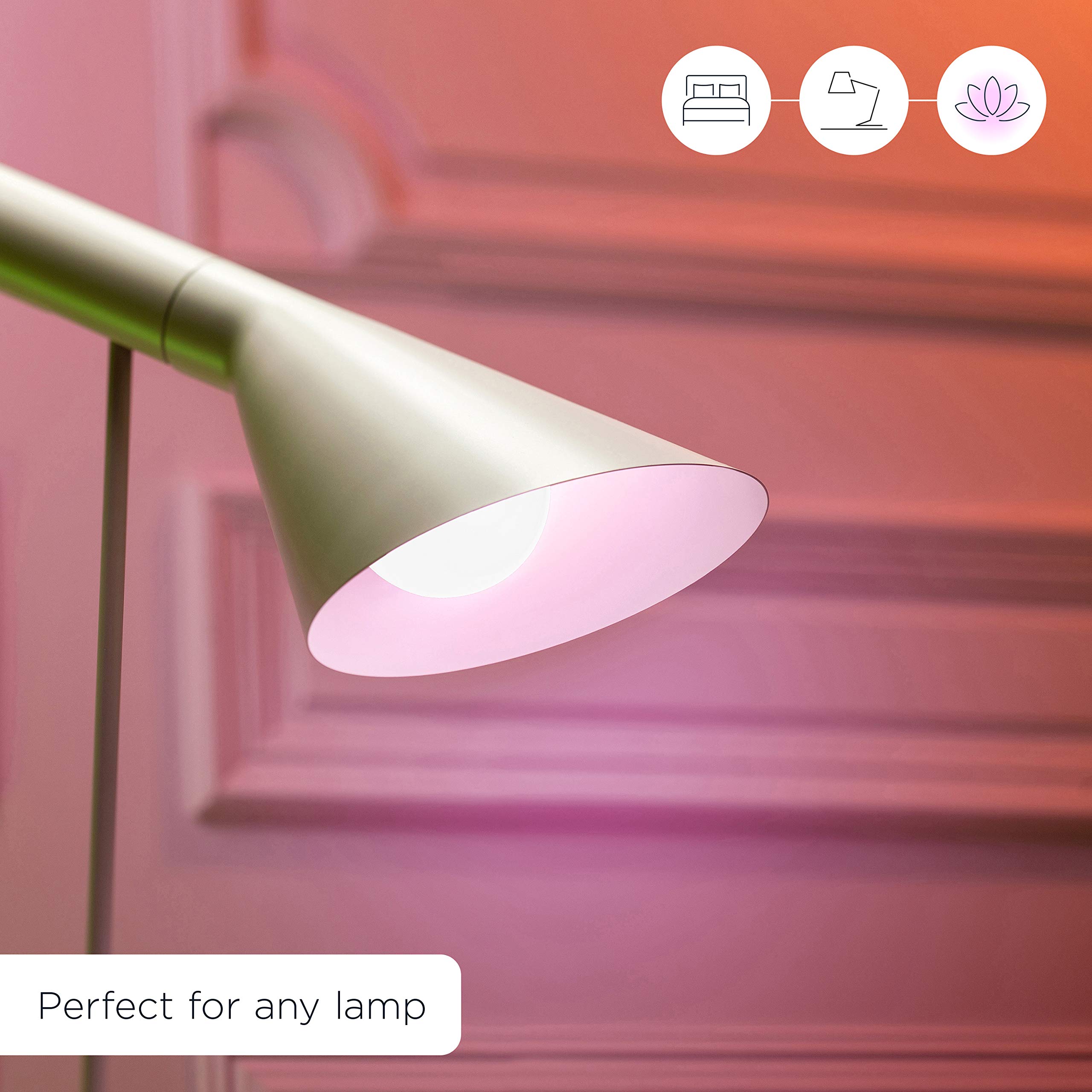 WiZ IZ20126082 60 Watt EQ A19 Smart WiFi Connected LED Light Bulbs/Compatible with Alexa and Google Home, no Hub Required, 2 Count (Pack of 1), RGB+ Color Changing/Tunable/Dimmable, 2 Piece