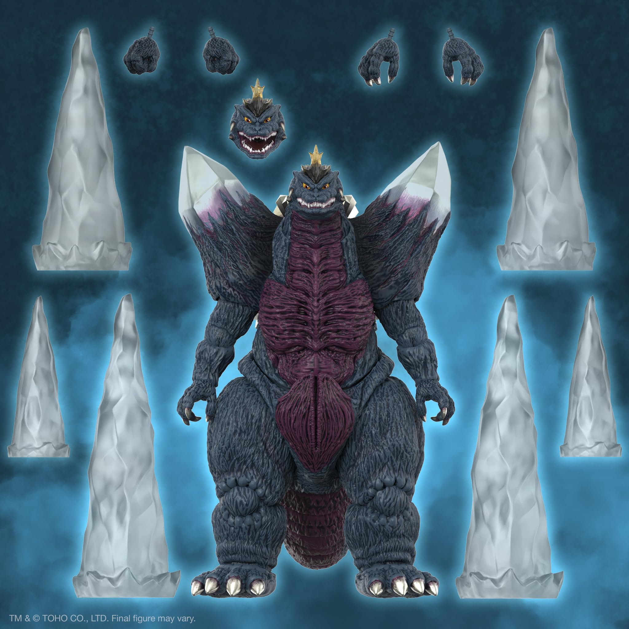 Super7 ULTIMATES! Toho HeiSei Space Godzilla - 8" Toho Godzilla Action Figure with Accessories Classic Movie Collectibles and Retro Toys