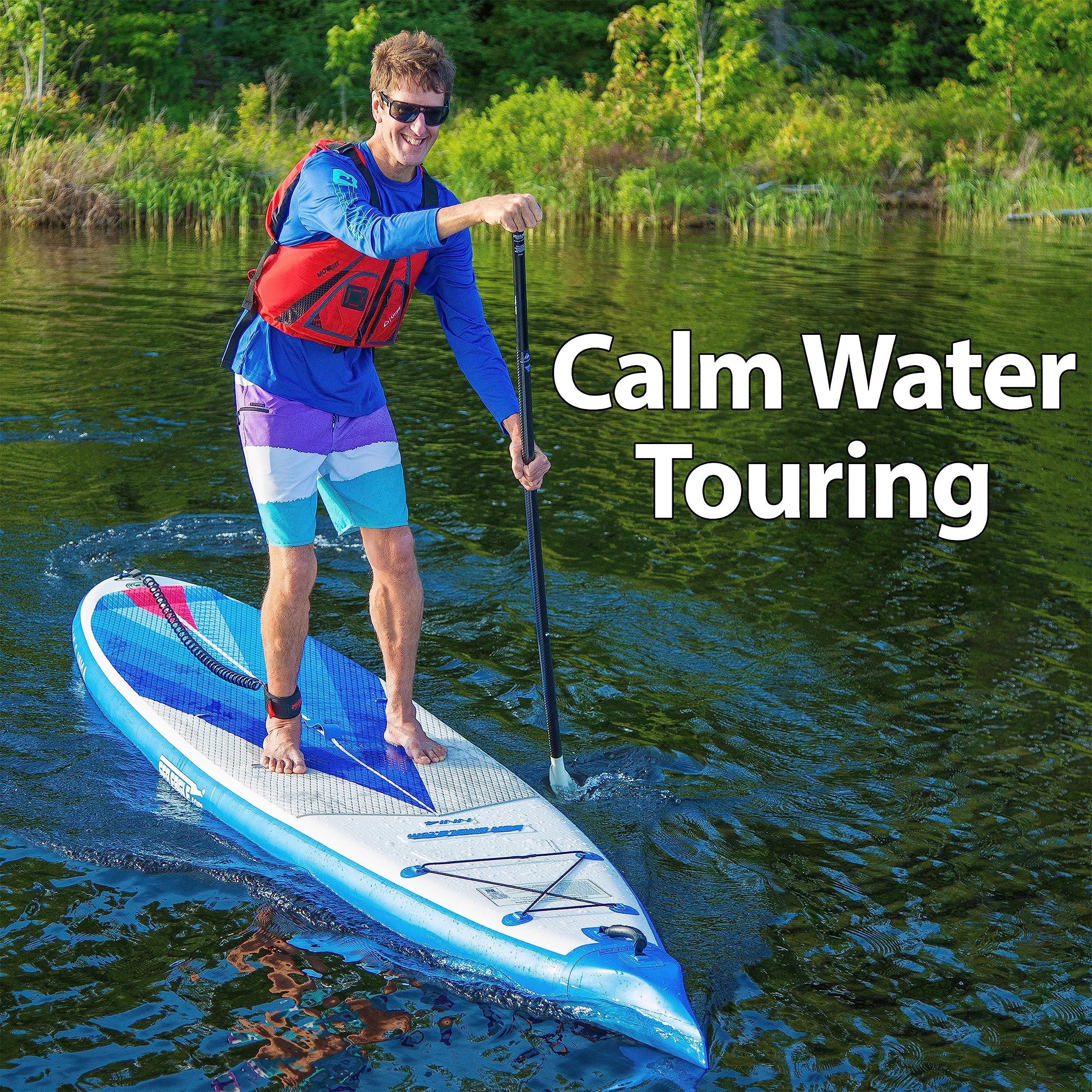 Sea Eagle NeedleNose 14β Inflatable Lightweight High Pressure Drop Stitch Stand Up Paddle Board SUP, Patented Wave Piercing Bow (NN14 iSUP Start Up)