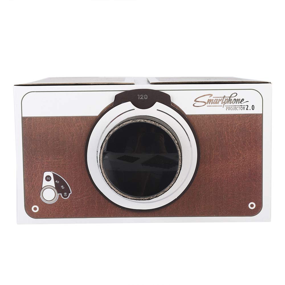 Yunseity Smartphone Projector,Homemade Mobile Phone Pico Projector,Second-Generation Mini DIY Home Portable Smart Mobile Phone Projector,Home Cinema