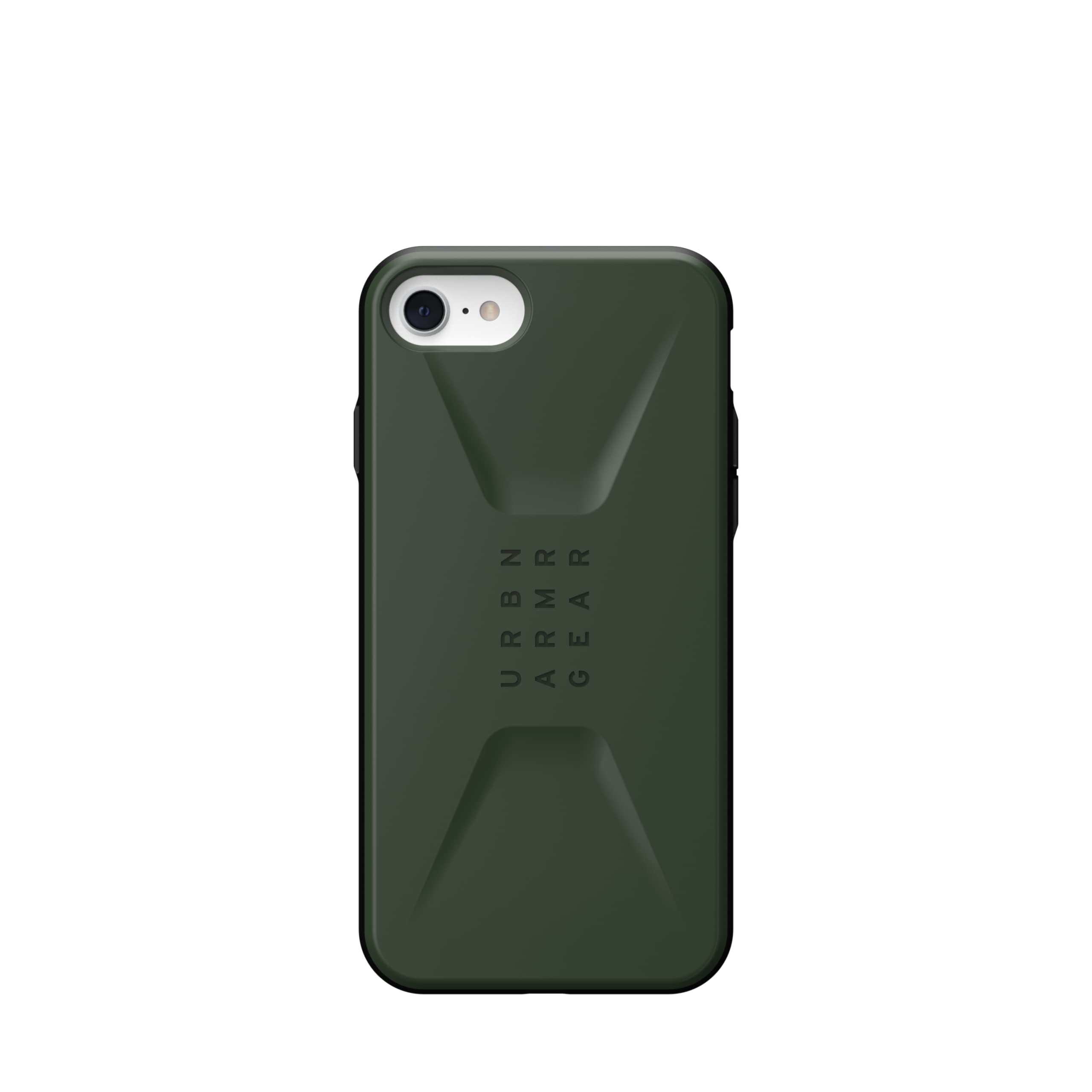 URBAN ARMOR GEAR UAG Designed for iPhone SE (2022) Case [4.7-inch Screen] Sleek Ultra-Thin Shock-Absorbent Civilian Protective Cover, Olive