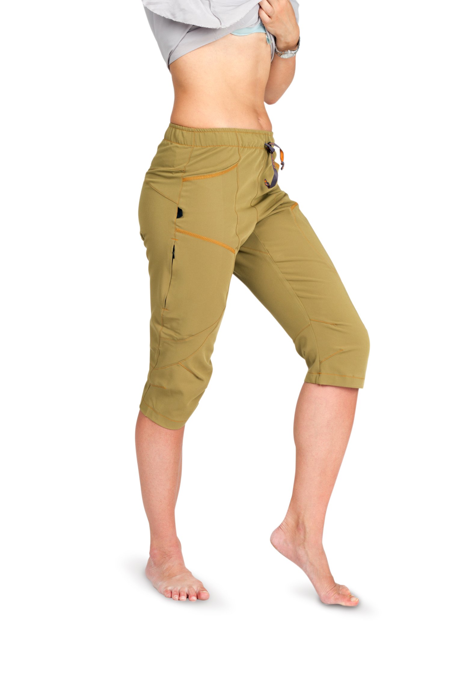 Ucraft "Xlite Women's Rock Climbing and Bouldering and Yoga Knickers. Lightweight, Stretching, Breathable (412 S,Womens,Mustard)