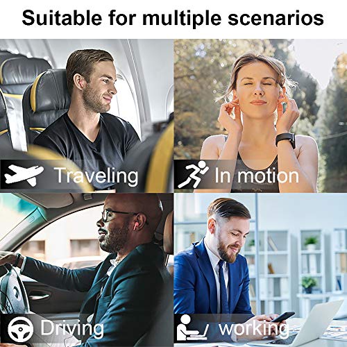 SLuB Wireless Earbuds,Noise Cancelling Bluetooth 5.1 Deep Bass Earbuds,30H Playtime,IPX6 Waterproof Earphones,in-Ear Headphones with Mic,Touch Control and USB Charging Case for iPhone Android Pink