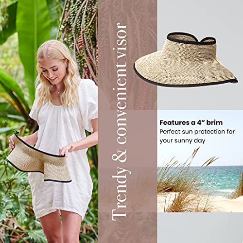 San Diego Hat Company's Signature Women's Ultrabraid Large Brim Visor