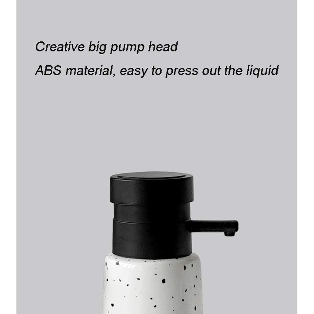 Soap Dispenser Hand Soap Dispenser 5-Piece Bathroom Accessory Set Terrazzo Lotion Dispenser, Mouthwash Cup, Toothbrush Holder, Tray Nordic Style Bathroom Set Decoration Gifts Manual Soap Dispenser Soa