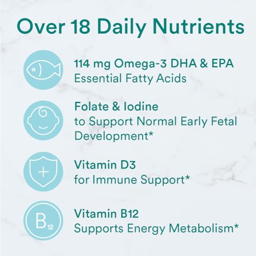SmartyPants Prenatal Vitamins for Women, Multivitamin Gummies: Omega 3 Fish Oil (EPA/DHA), Biotin, Methylfolate, Vitamin D3, C, Vitamin B12, B6, Vitamin A, K & Zinc, 80 Count (20 Day Supply)