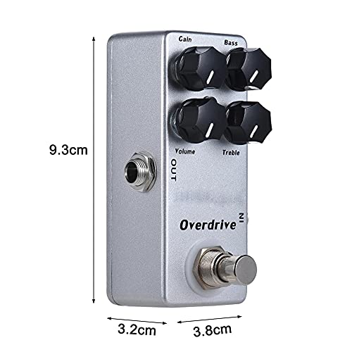 WYFDP Electric Guitar Overdrive Guitar Effect Pedal Full Metal Shell True Bypass Guitar Pedal Guitar Accessories