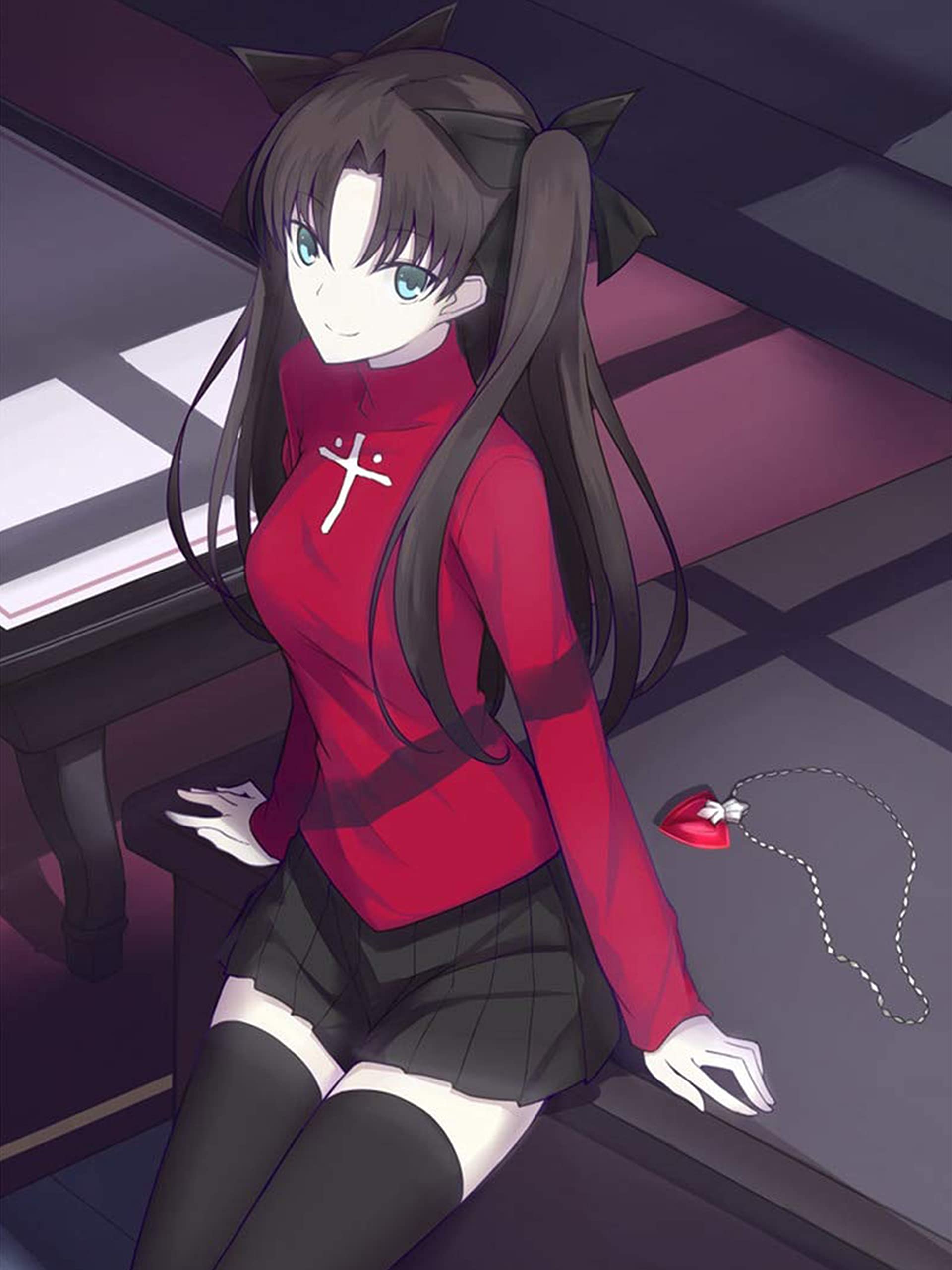 Relaxcos Fate Stay Night (Fate Zero) Rin Tohsaka Pendant Necklace Cosplay Costume